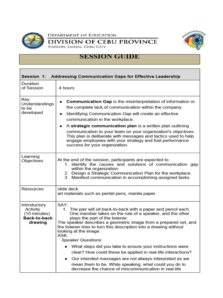 Session Guide | PDF | Communication | Mobile App