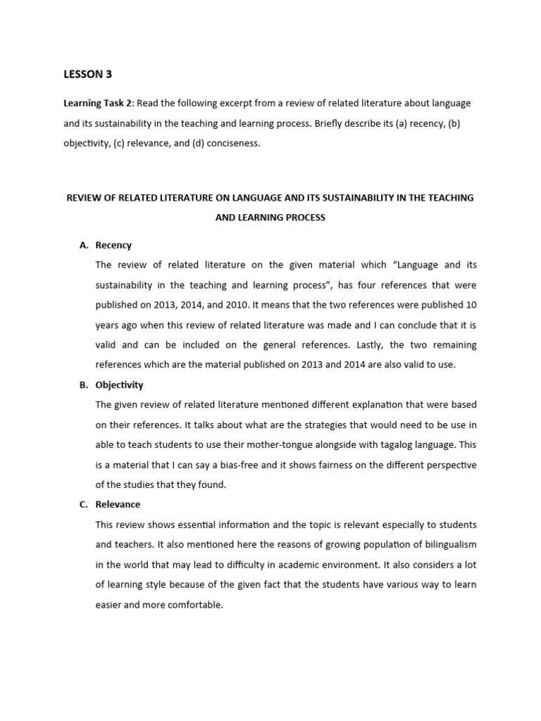LESSON3 Sanchez, Jericho | PDF | Citation | Learning