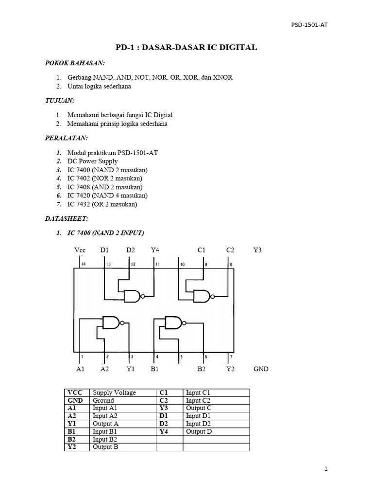 Modul 1 - Rangkaian Logika | PDF