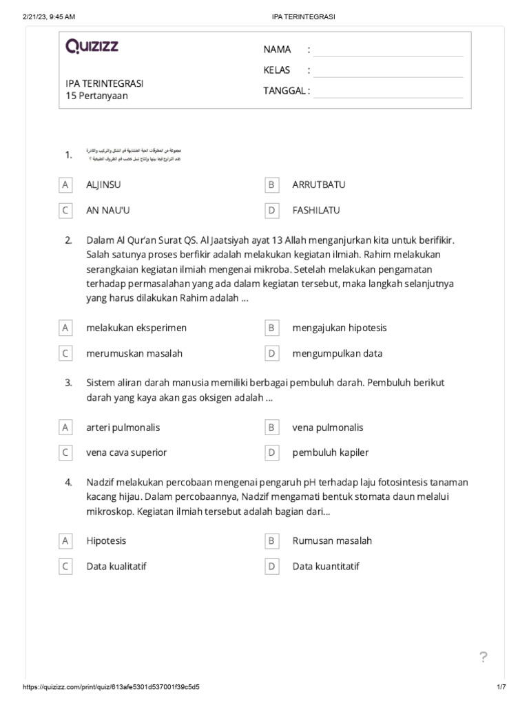 Ipa Terintegrasi 3 | PDF