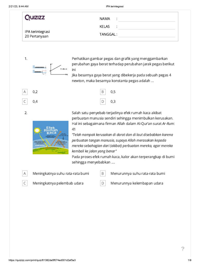 IPA Terintegrasi 2 | PDF