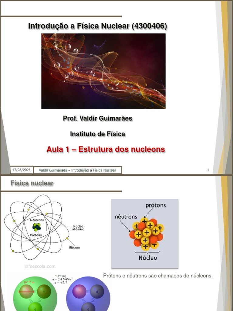 Aula 2 - Estrutura Dos Nucleons | PDF | Neutrino | Física de partículas