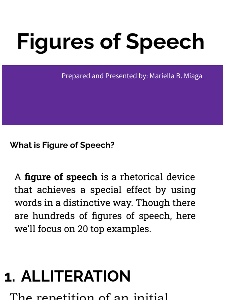 Top 20 Figures of Speech Explained | PDF