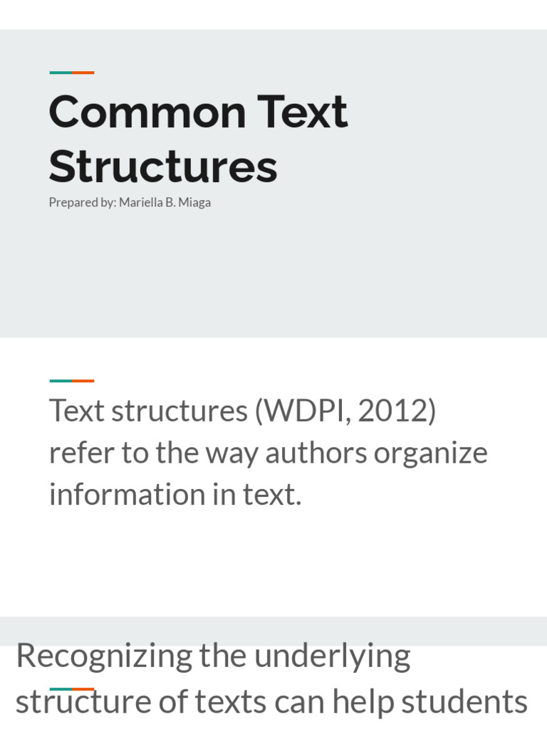 EAPP PPT 3 - Common Text Structures | PDF | Cognitive Science | Cognition