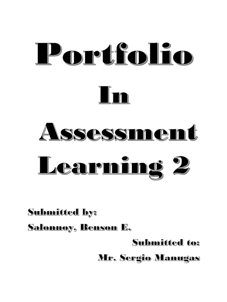 Portfolio of Assessment Learning 2 | PDF