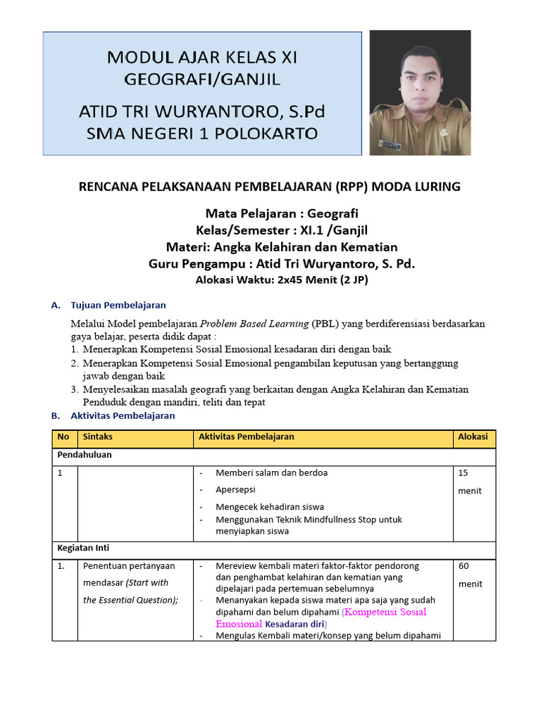 RPP Pembelajaran Berdiferensiasi KSE-Atid Tri W, S.Pd. | PDF | Seni | Sains & Matematika
