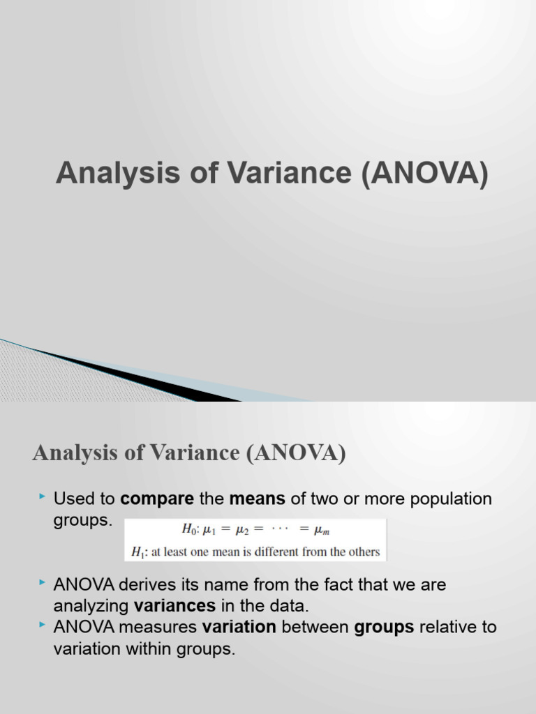 Anova Analysis | PDF