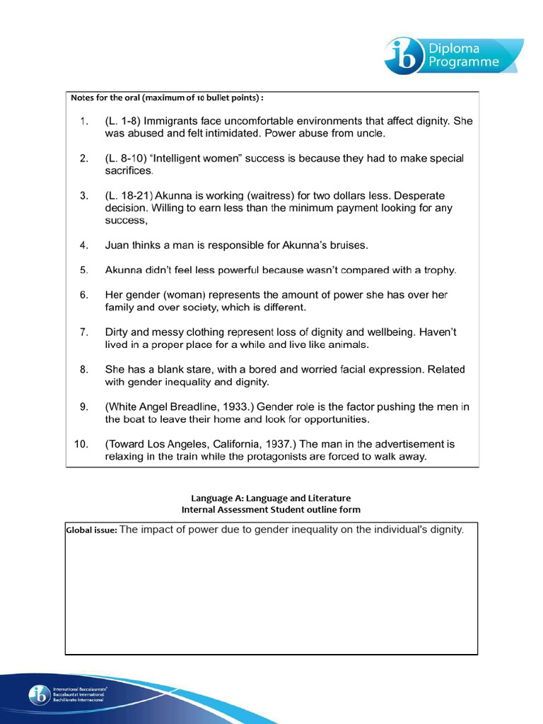 (10 Bullet Points) - Outline - Form - Lit - en | PDF