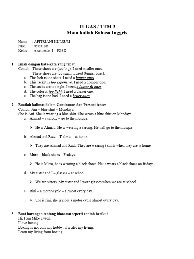 Tugas 3 English | PDF