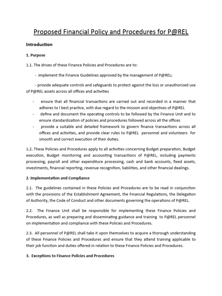 Financial Procedures | PDF