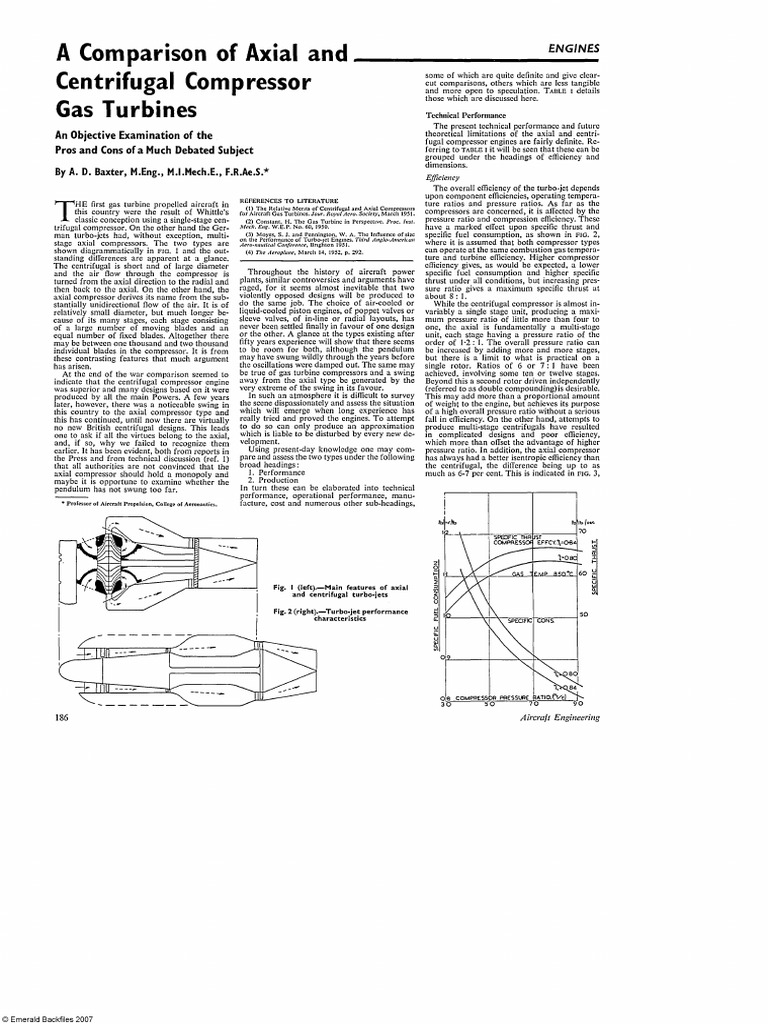 A Comparison of Axial and Centrifugal Compressor Gas Turbines | PDF