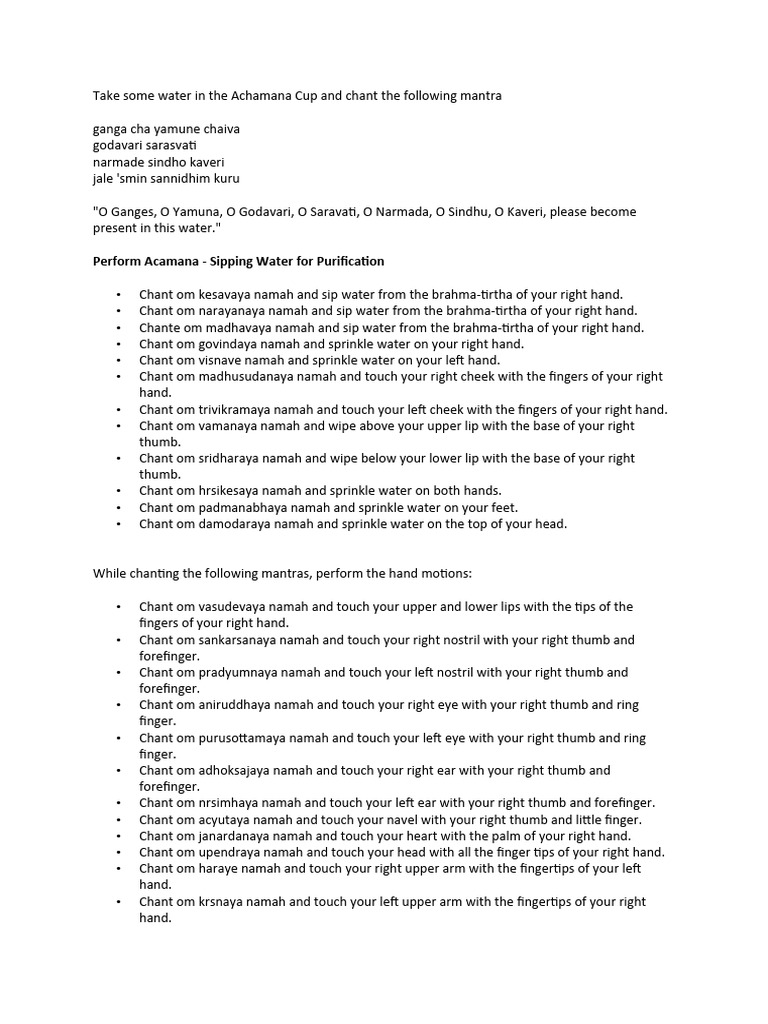 Achamana Process | PDF