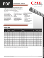 DeAngeli AAAC Conductor Data Sheet | PDF | Electrical Resistivity And ...