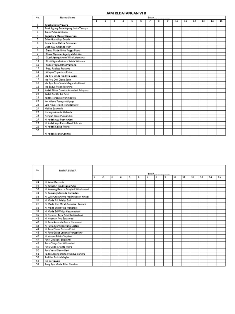 Jam Kedatangan | PDF