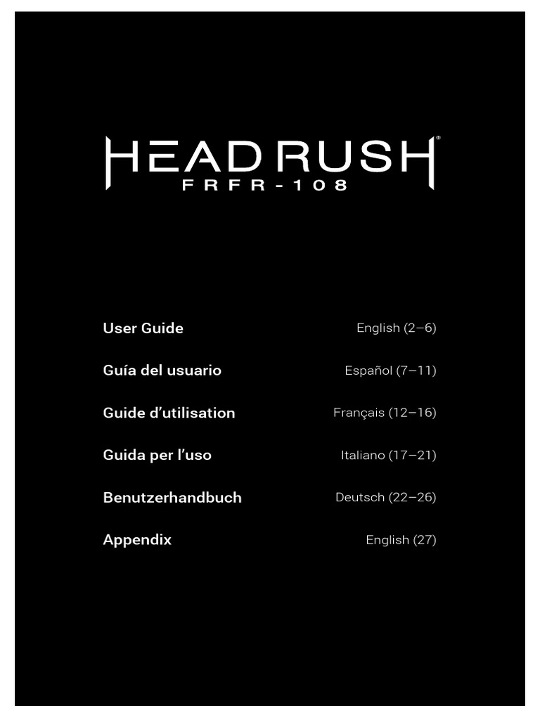 Headrush FRFR 108 User Guide | PDF | Loudspeaker | Equalization (Audio)
