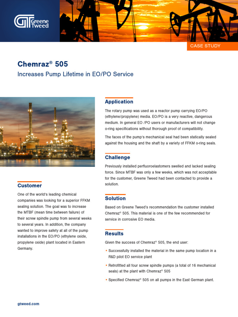 Chemraz 505 Eo Service Eu Cs | PDF | Pump | Physical Sciences