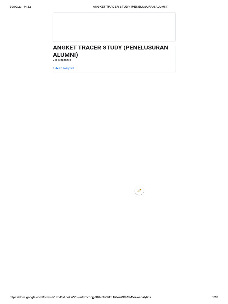 Angket Tracer Study (Penelusuran Alumni) | PDF