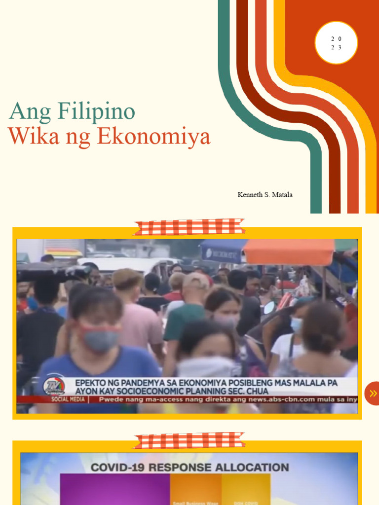 Wikang Filipino-Wikang Ekonomiya | PDF