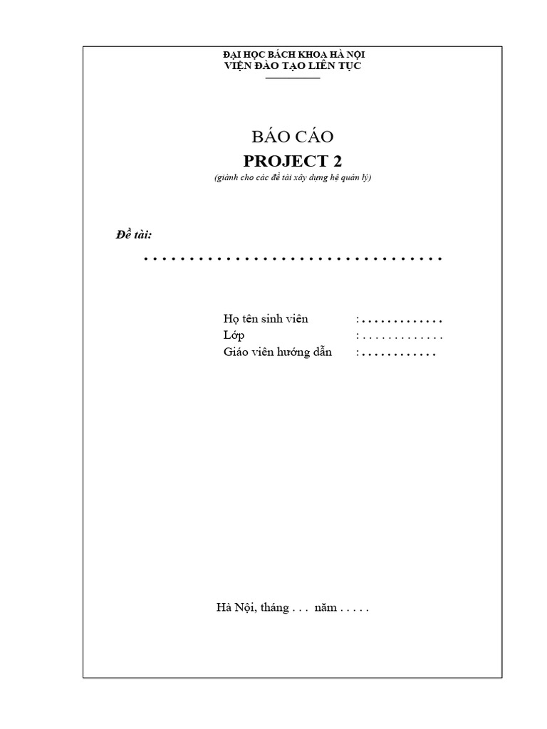 Mau Bao Cao-Project-2 | PDF