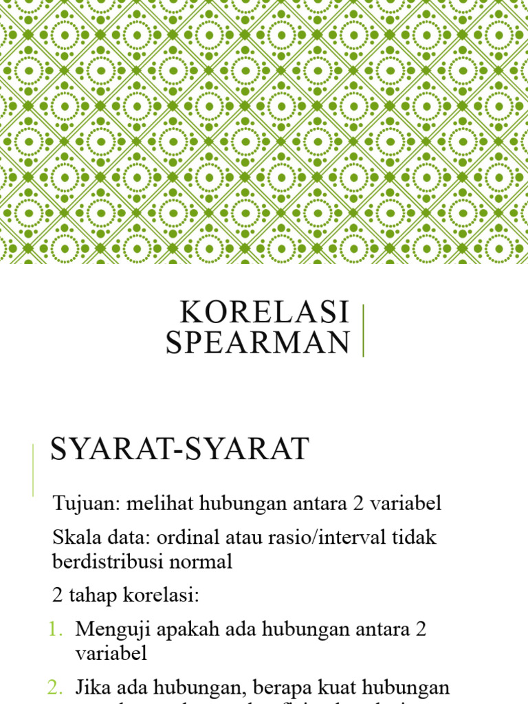 Aplikasi SPSS Korelasi Spearman | PDF
