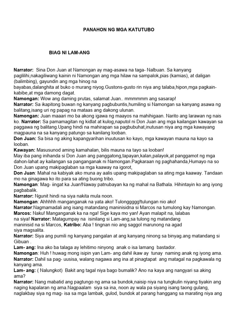 Panahon NG Mga Katutubo | PDF