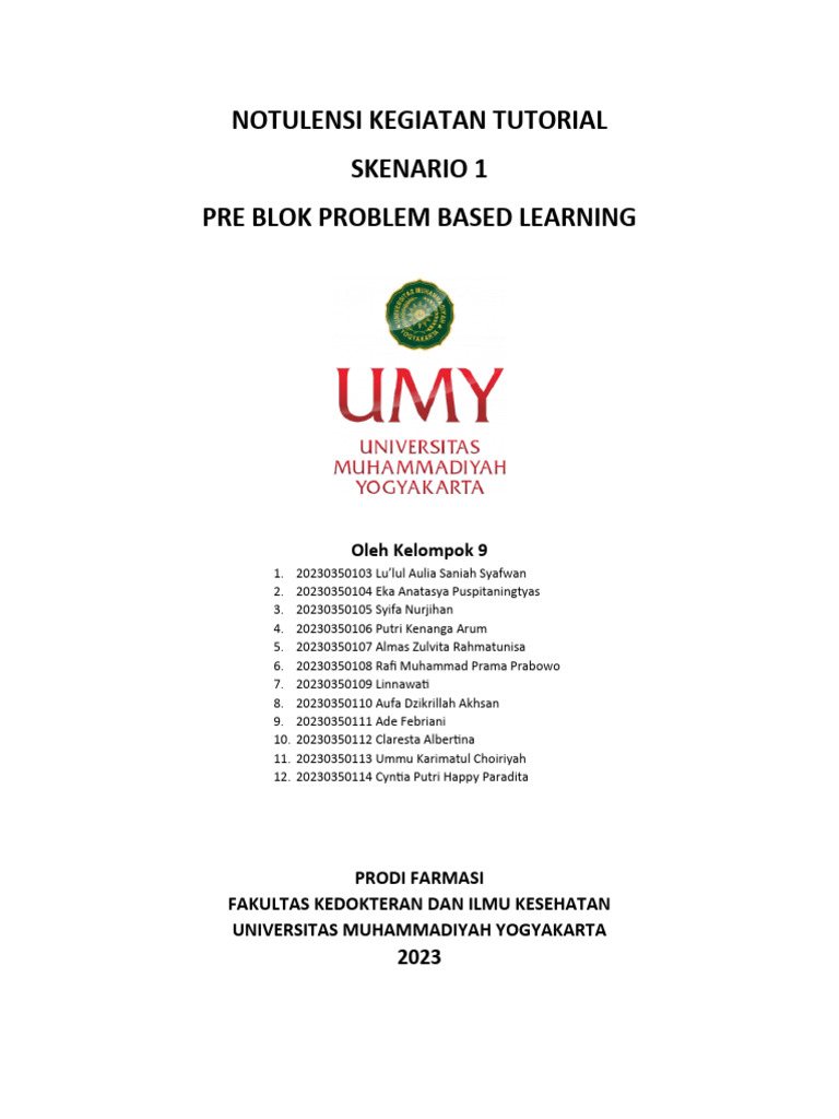 Notulensi Kegiatan Tutorial 1 | PDF