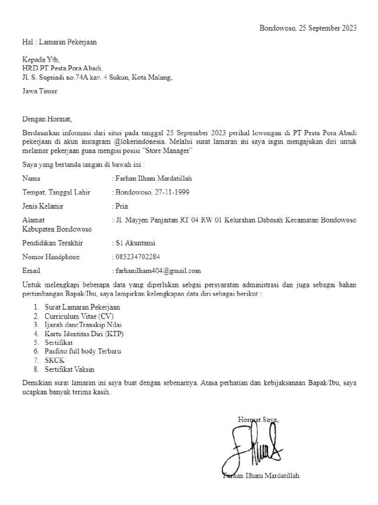 CV Farhan Ilham M Gacoan 11zon | PDF
