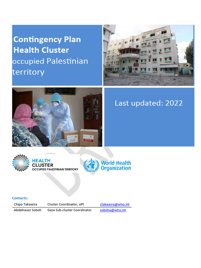 Contingency Plan Health Cluster - 2022 - V2 | PDF
