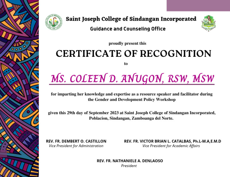 Gender Workshop Recognition | PDF | Career & Growth | Social Science