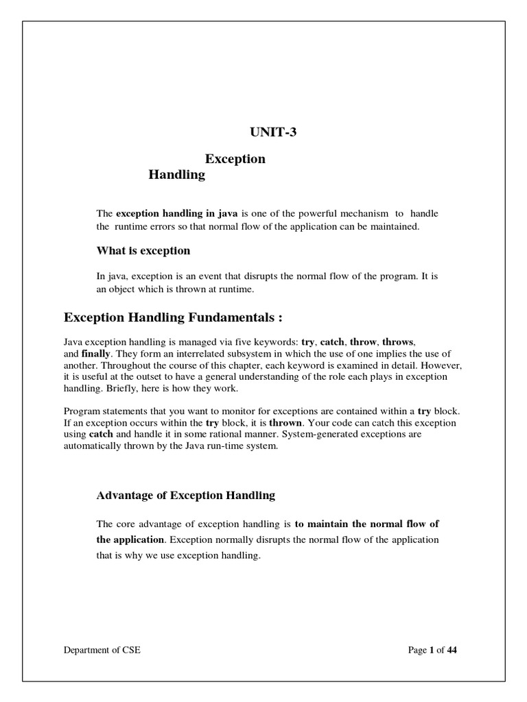 CS405PC JP Unit-3 | PDF | Java (Programming Language) | Programming Paradigms