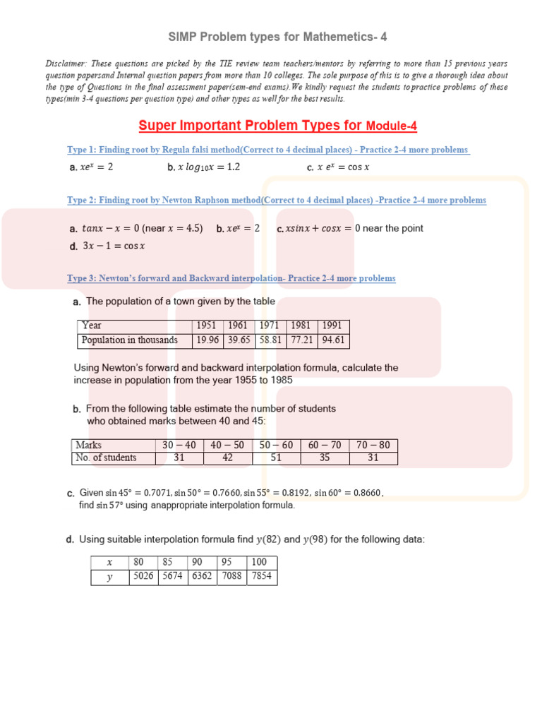m2 - 4,5 Simp | PDF | Interpolation | Algorithms