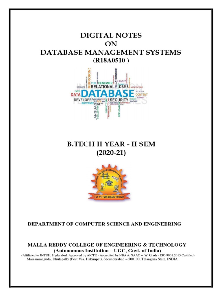 2-2 R18 - Data Base Management Systems | PDF