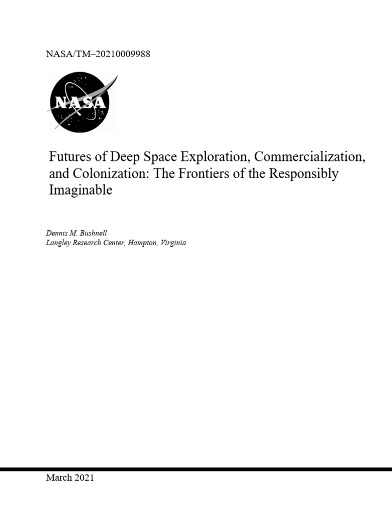 NASA TM 20210009988final | PDF | Space Colonization | Outer Space