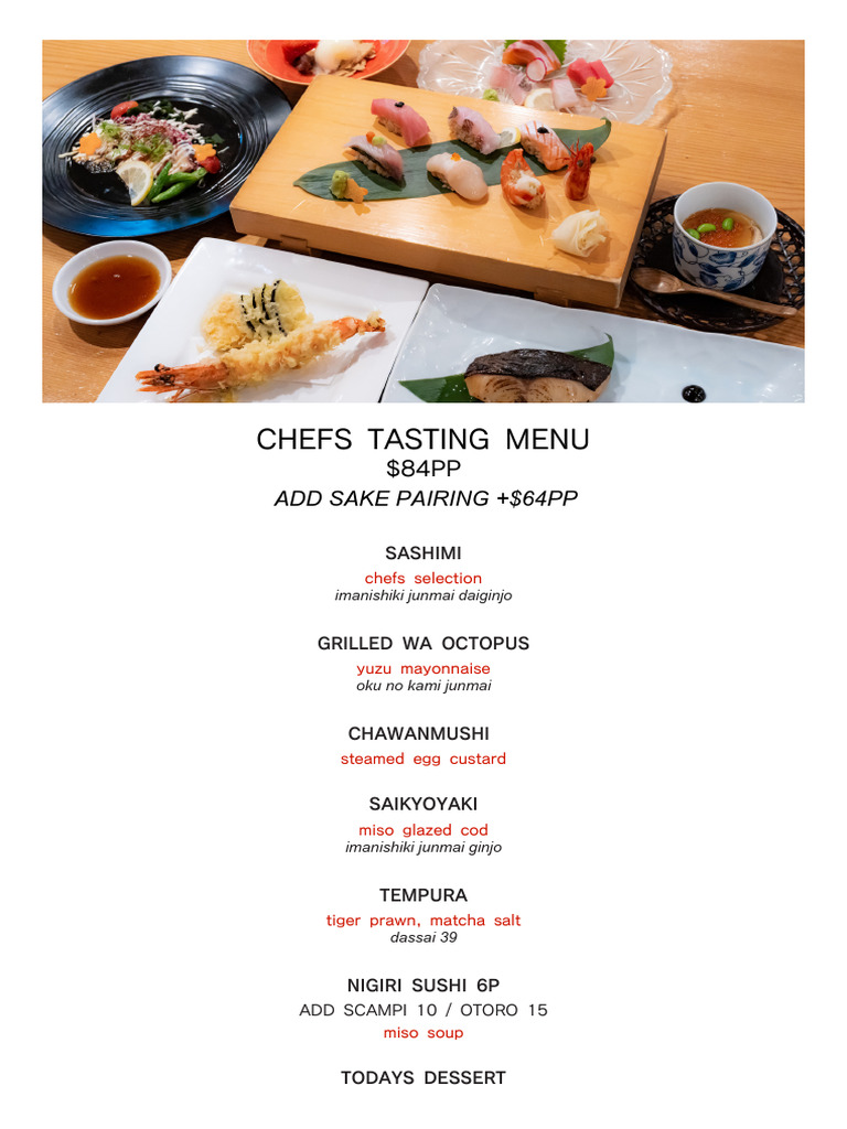 Chef Tasting Menu | PDF