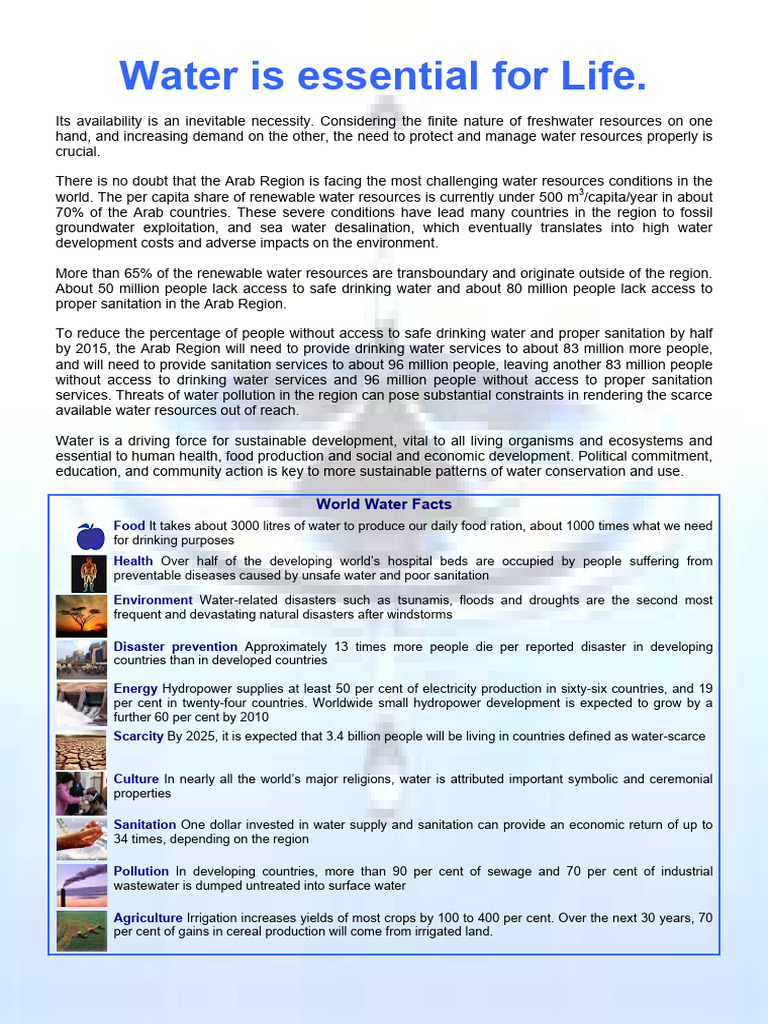 Water Is Essential For Life2 PDF | PDF | Technology & Engineering