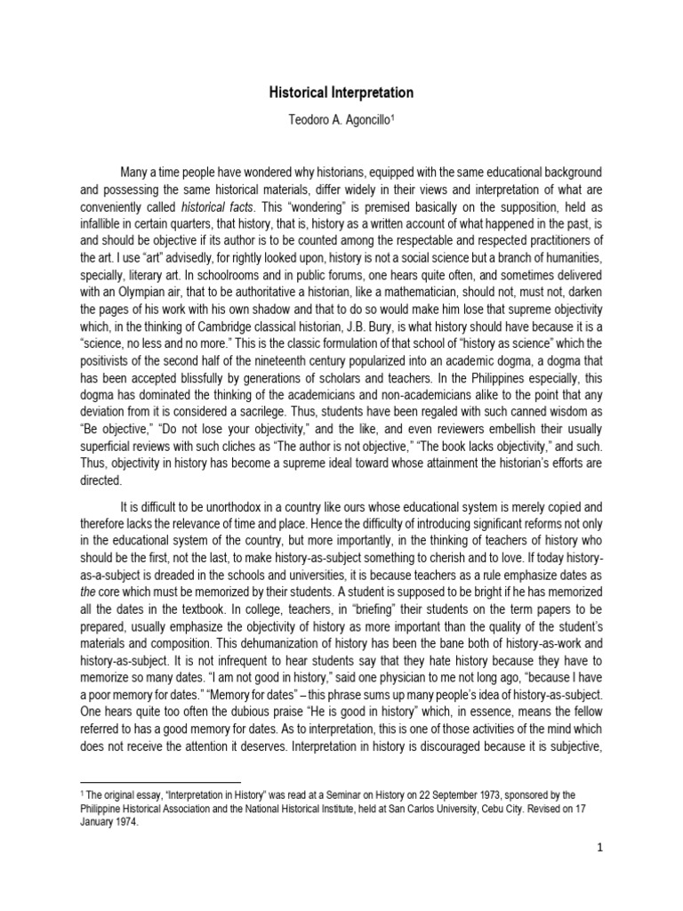 Historical Interpretation | Download Free PDF | Bias | Experience