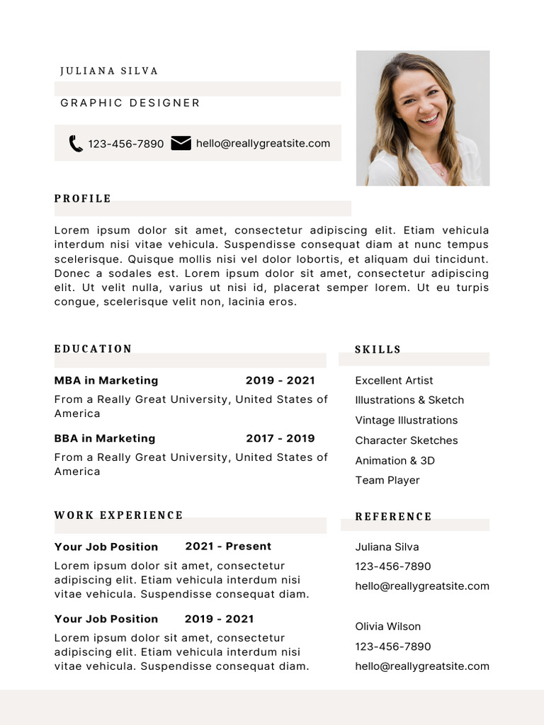 Beige Minimalist Clean Simple Professional Resume | PDF