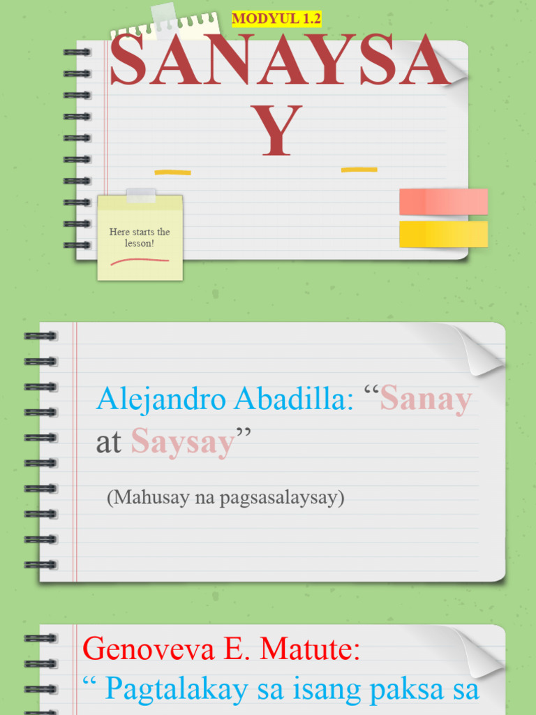 Sanaysay GC | PDF