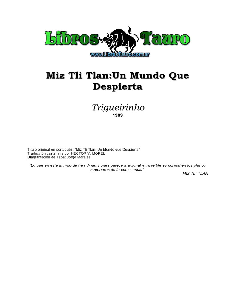 Trigueirinho - MIZ TLI TLAN | PDF | Religión y espiritualidad