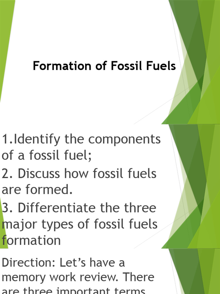 Formation of Fossil Fuels | PDF