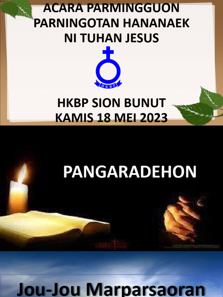 Acara Parmingguon Parningotan Hananaek | PDF | Agama & Spiritualitas
