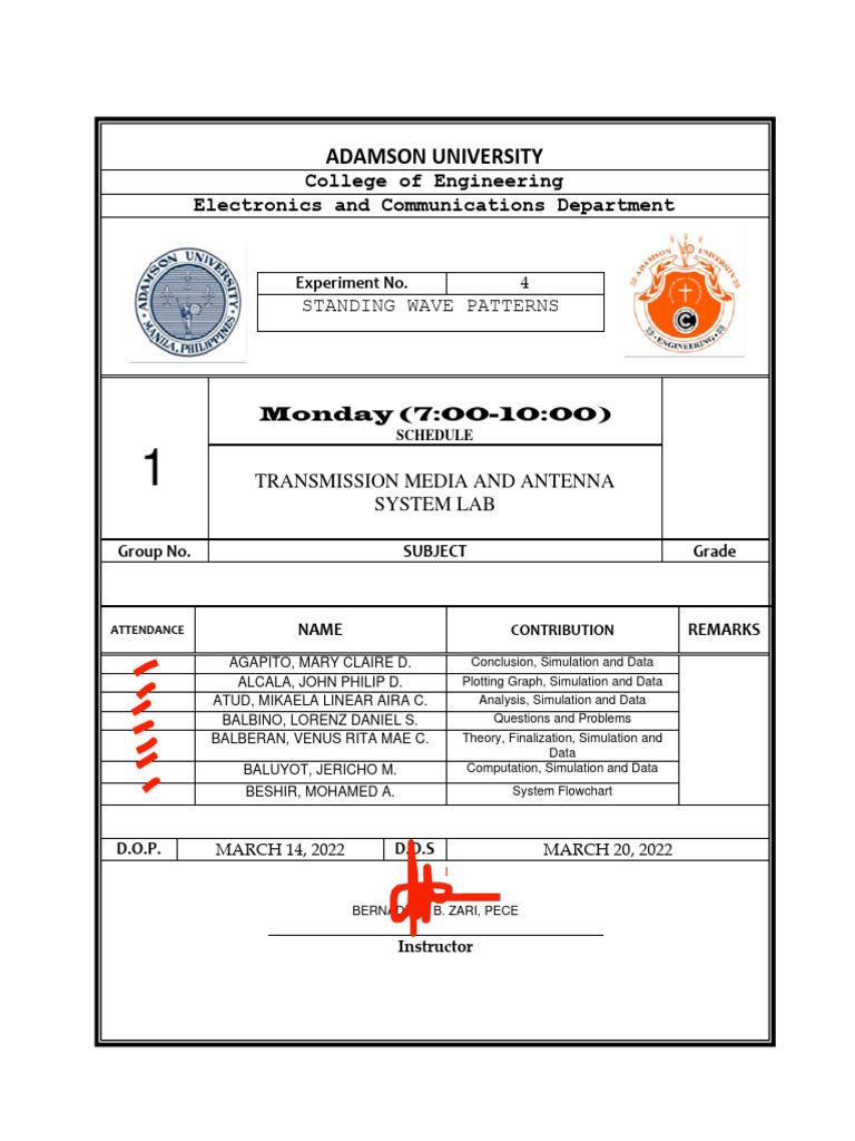 Group 1 Experiment 4 LabRep | PDF
