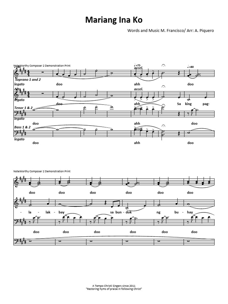 Mariang Ina Ko Abeleda-Piquero | PDF