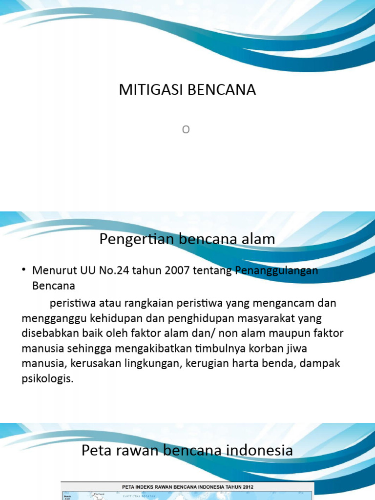 Mitigasi Bencana | PDF