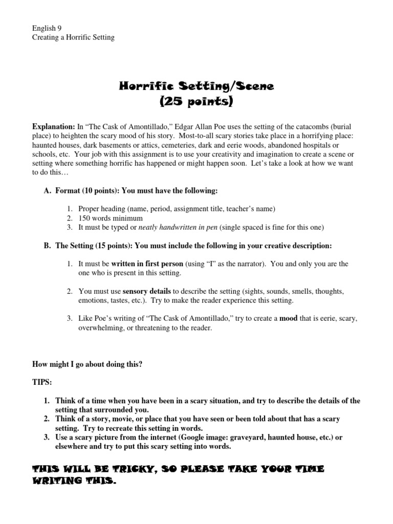 Creating A Scary Setting-1 | PDF