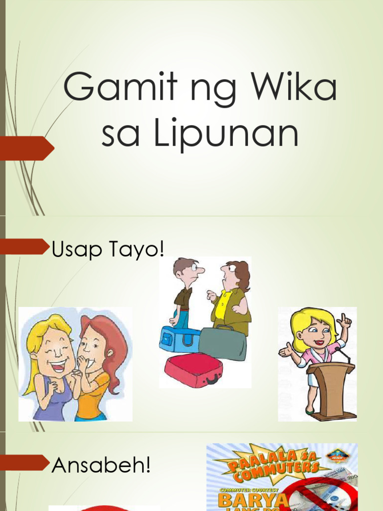 Gamit Ng Wika Sa Lipunan | PDF