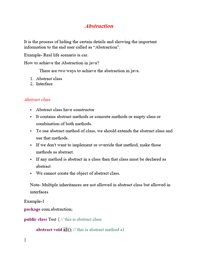 19 Abstraction | PDF