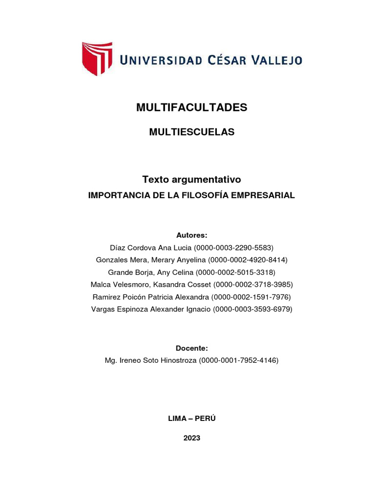Importancia de La Filosfía Empresarial - Grupo1 | PDF