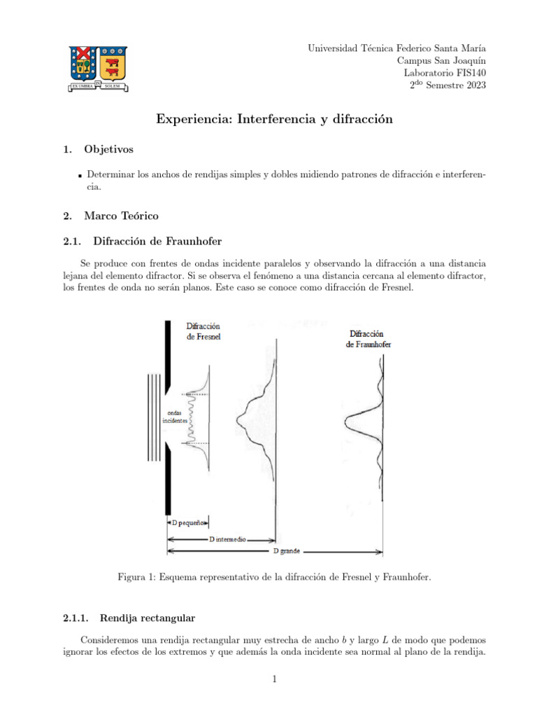 Interferencia Difracción | PDF | Difracción | Movimiento (física)