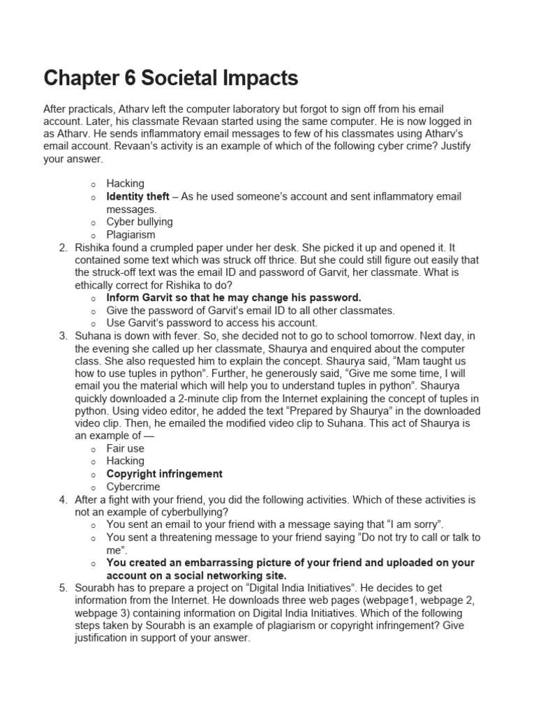 Chapter 6 Societal Impacts | PDF